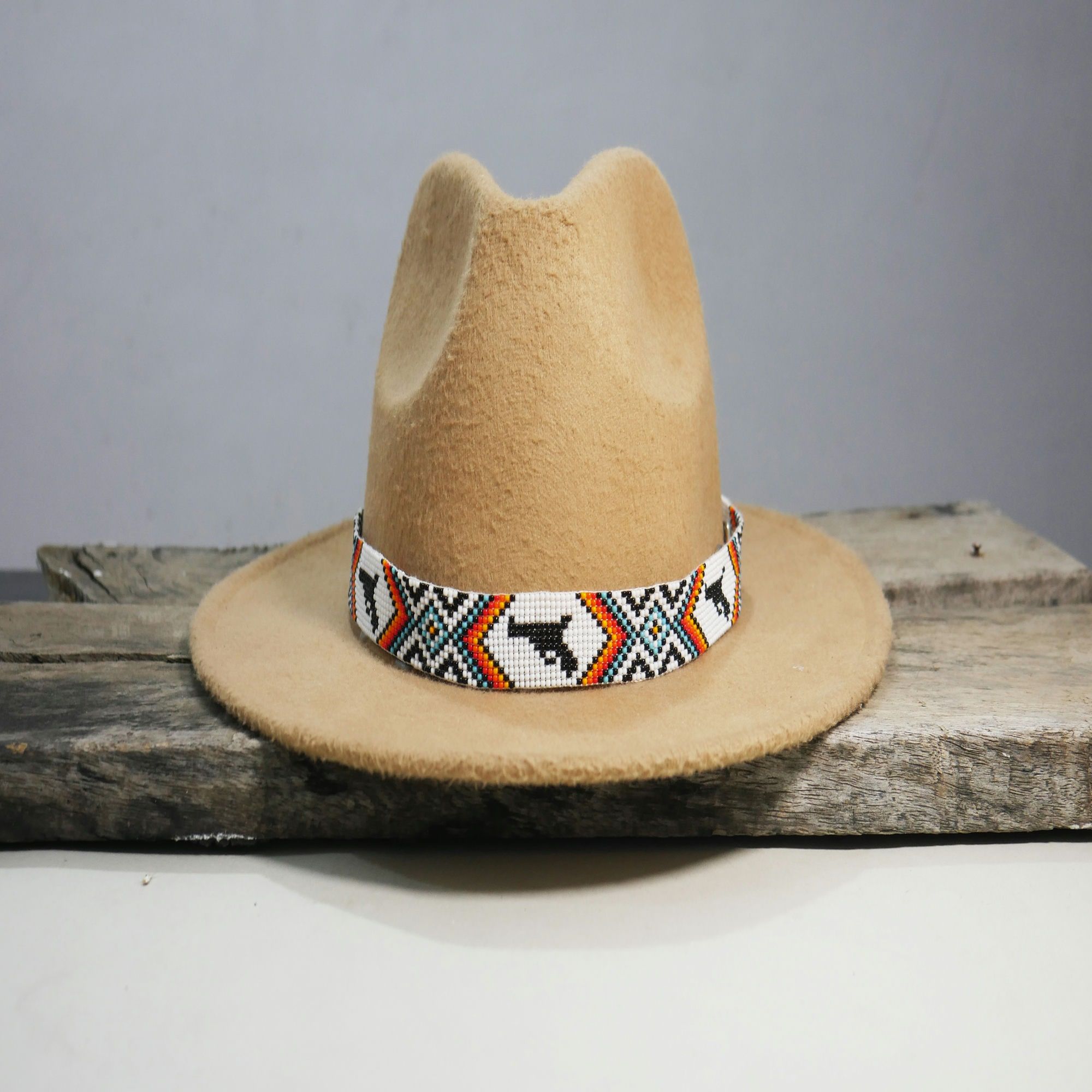 Bead Hatband Native American Style Southwestern Cowboy Rode Handmade ...
