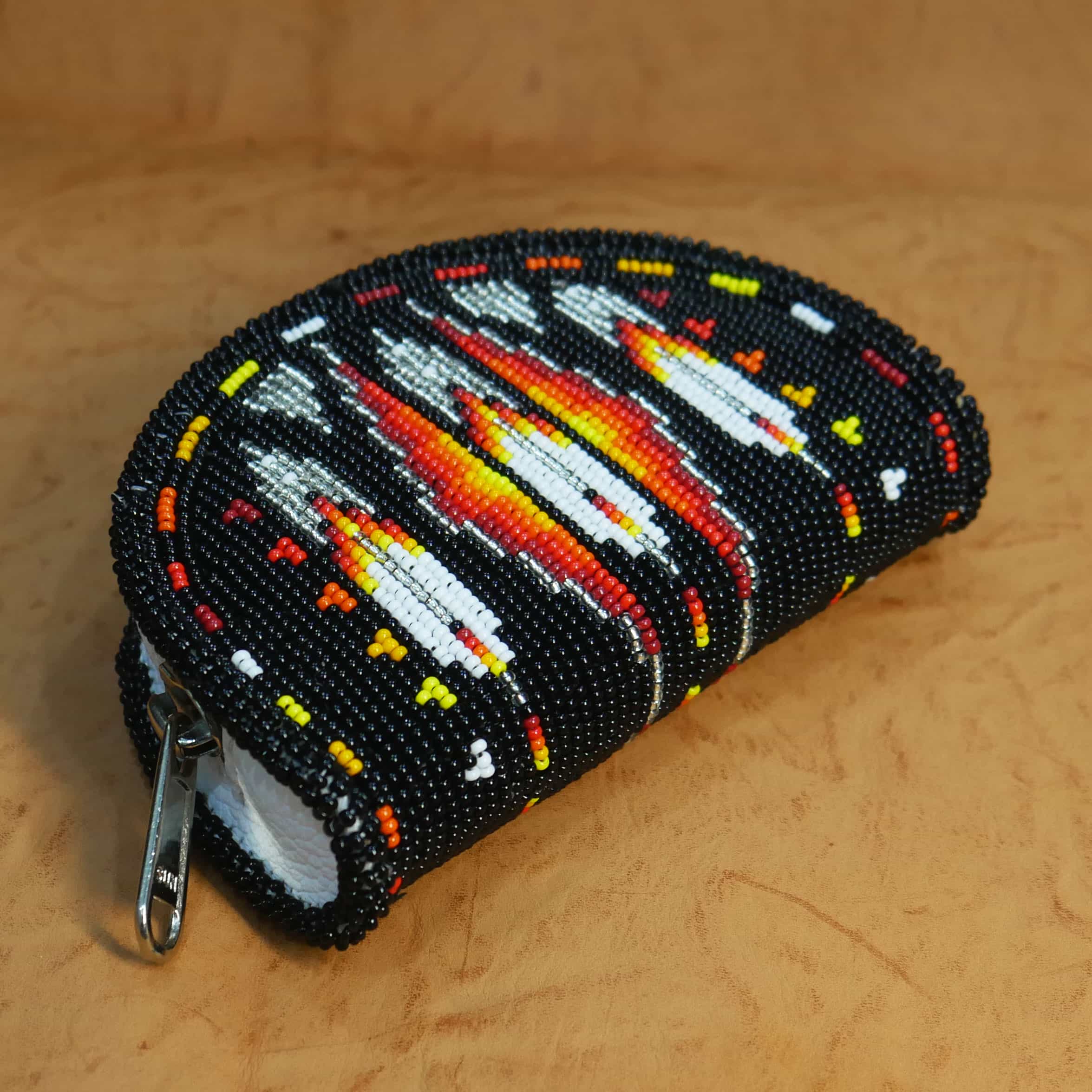 Handmade Native American Beaded Change Purse Seed Beads Coin Bag ...